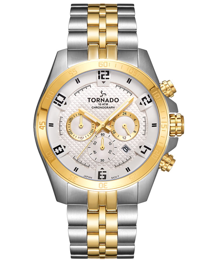 Buy Tornado Celestia Chrono Men's White dial Chronograph watch - T3149B ...